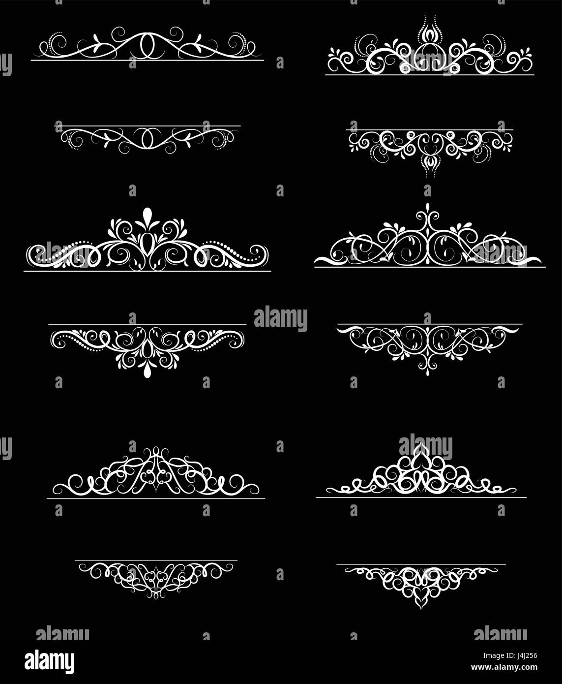 Vintage vector swirl frame set Stock Vector Image & Art - Alamy