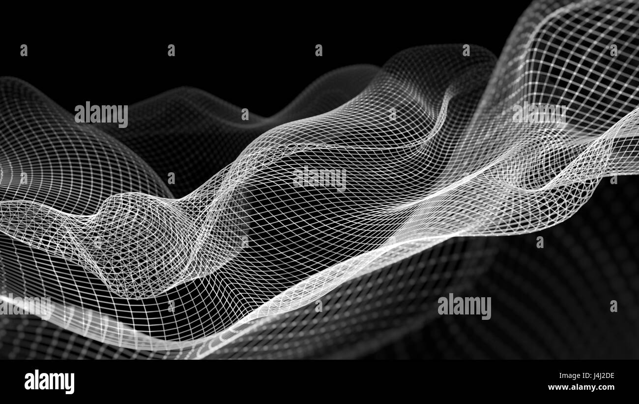 Abstract wave structure against a dark background Stock Photo - Alamy