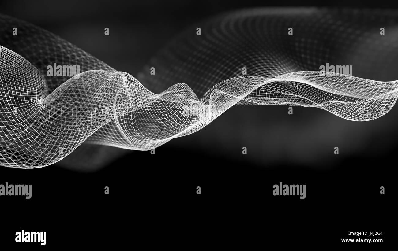 Abstract wave structure against a dark background Stock Photo - Alamy