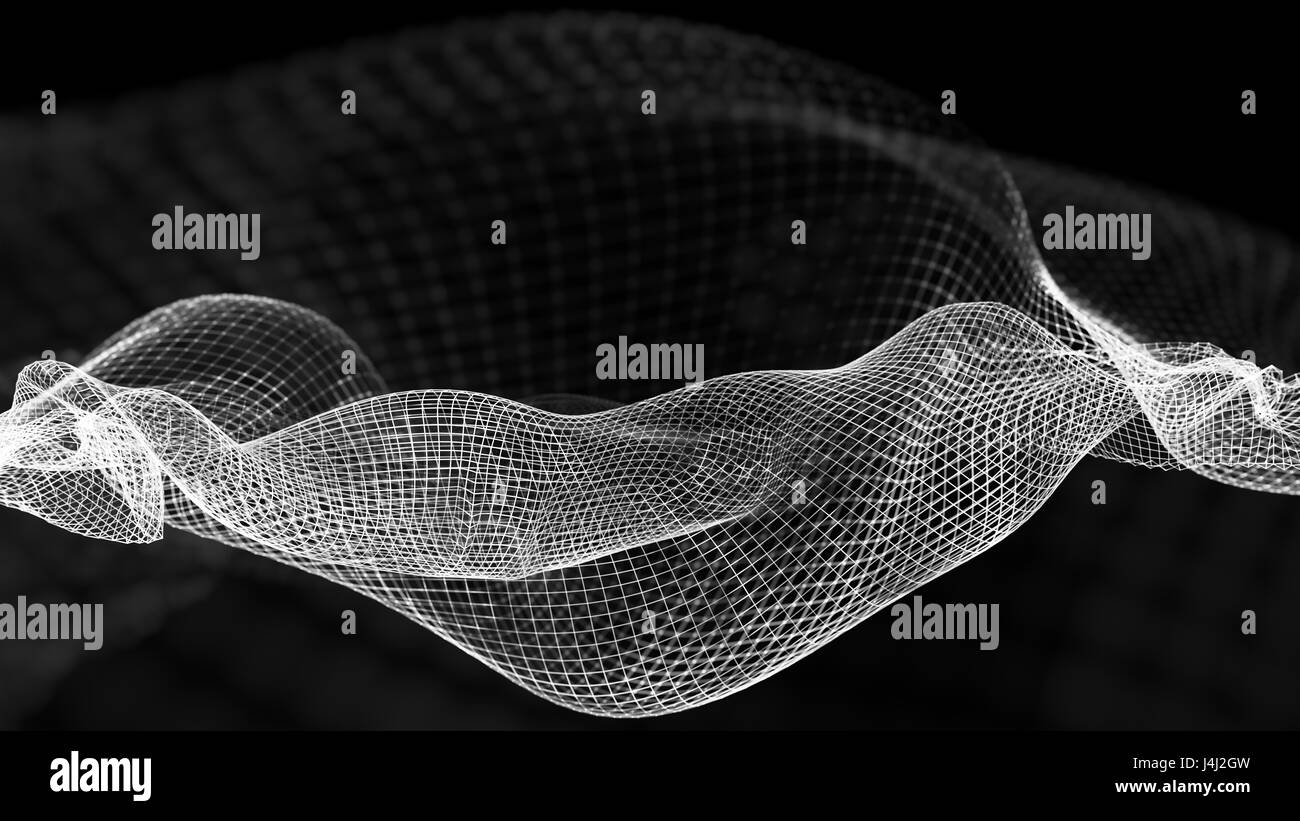 Abstract wave structure against a dark background Stock Photo - Alamy