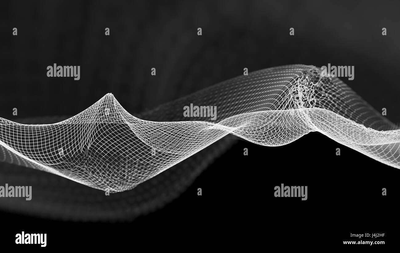 Abstract wave structure against a dark background Stock Photo - Alamy