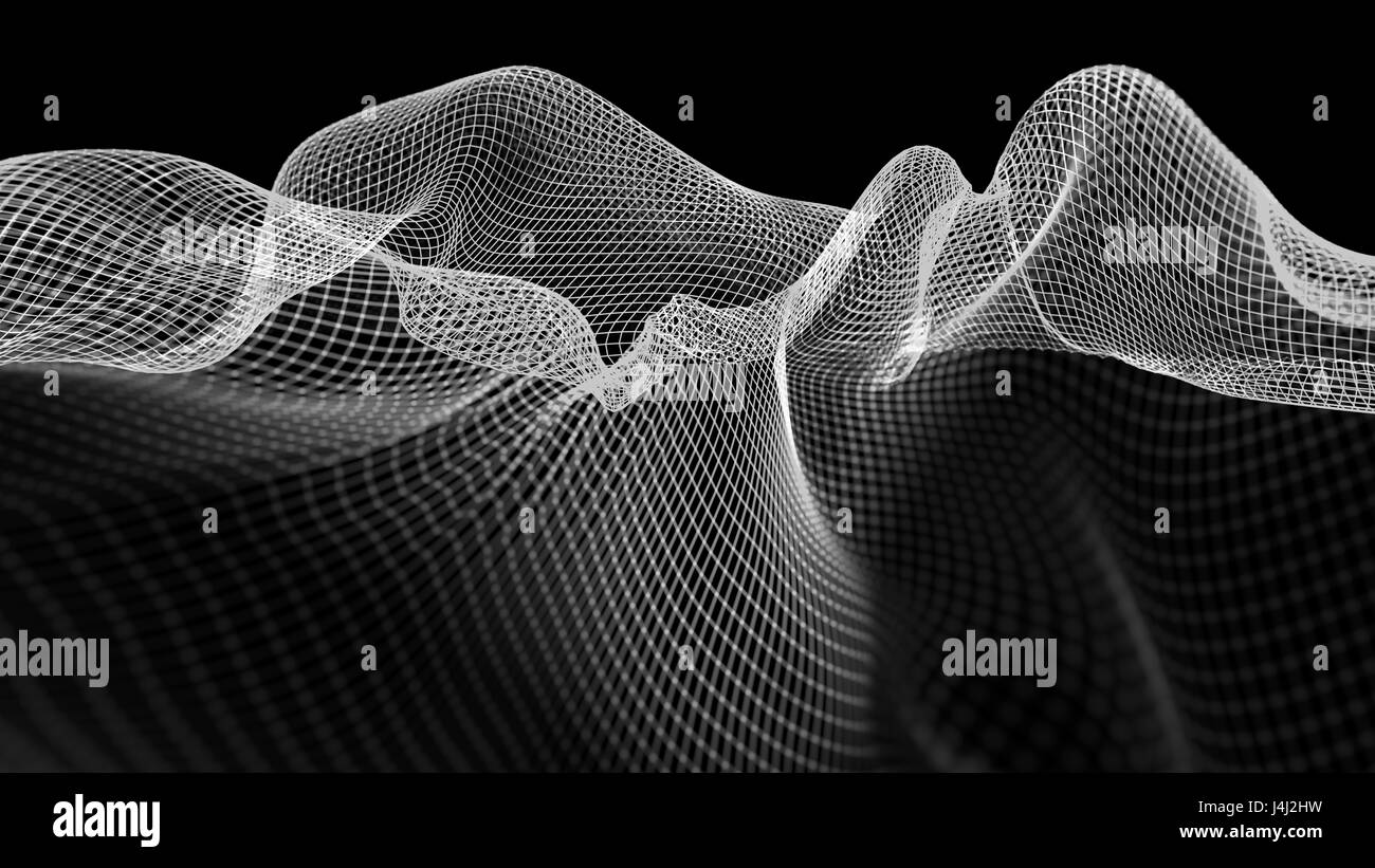 Abstract wave structure against a dark background Stock Photo - Alamy