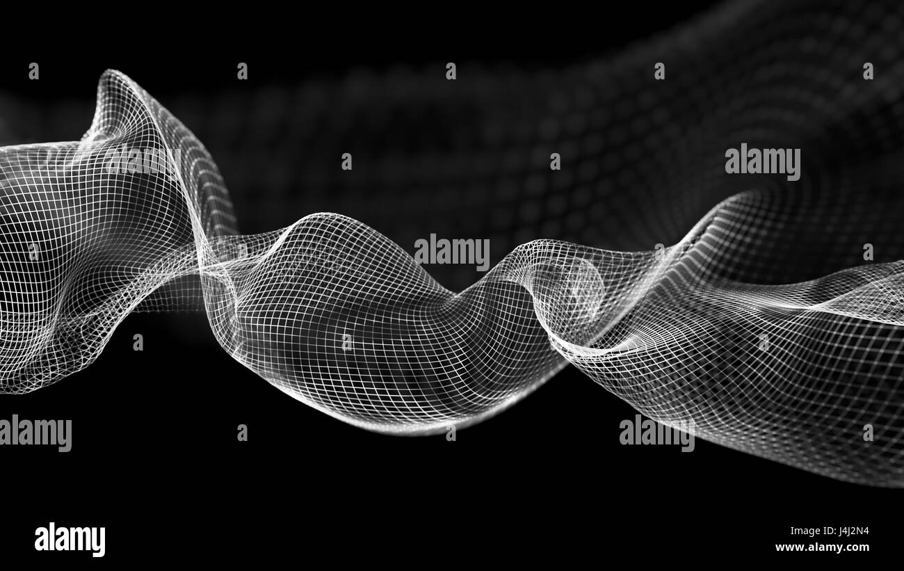 Abstract wave structure against a dark background Stock Photo - Alamy