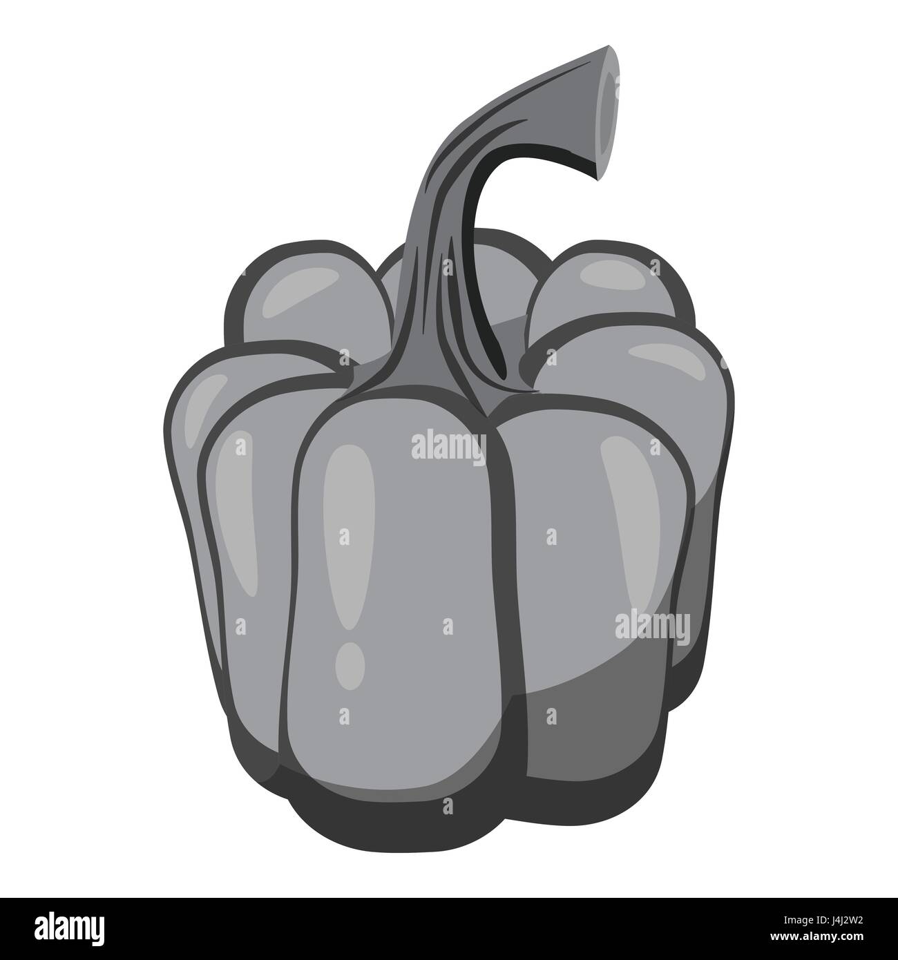 Sweet pepper icon, gray monochrome style Stock Vector Image & Art - Alamy