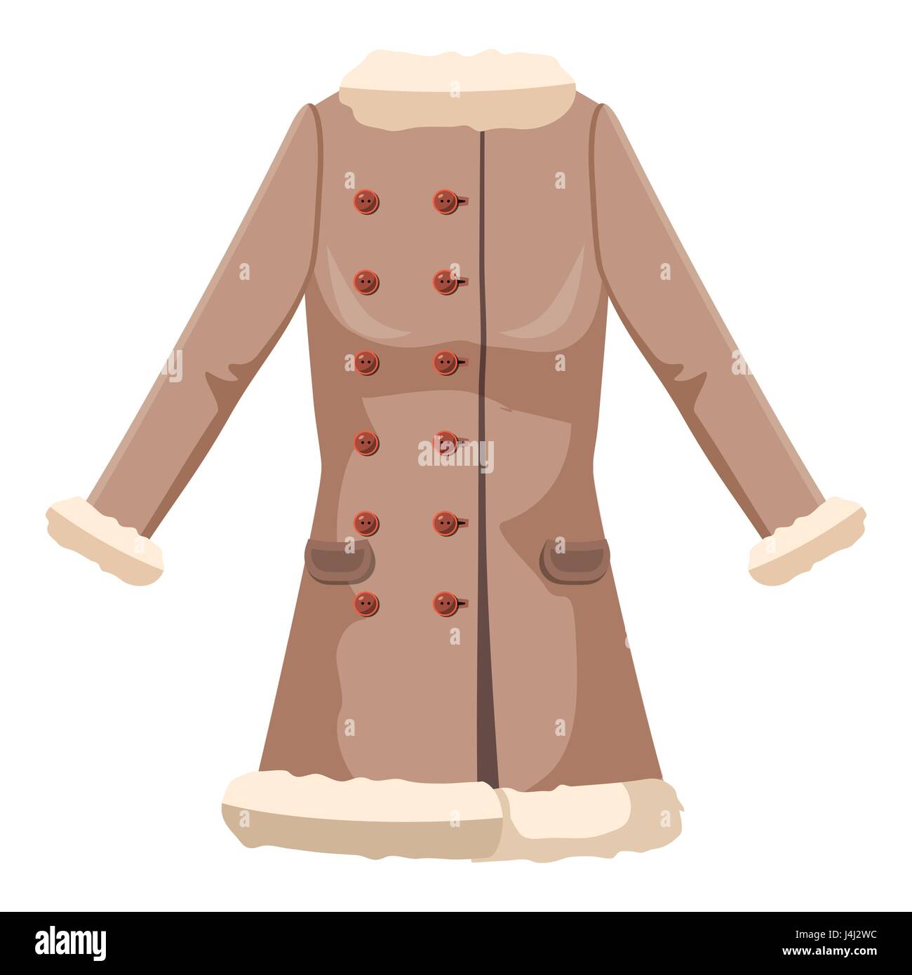 Sheepskin jacket icon, cartoon style Stock Vector Image & Art - Alamy