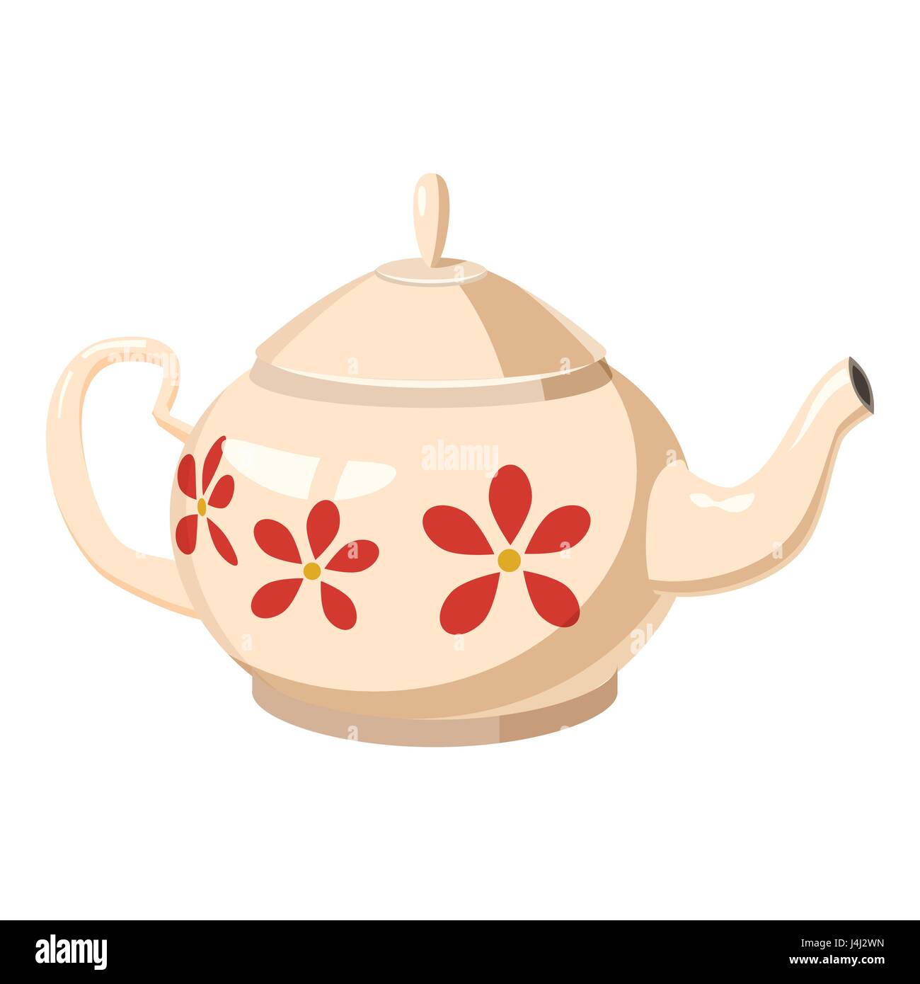 Red pottery teapot Stock Vector Images - Alamy