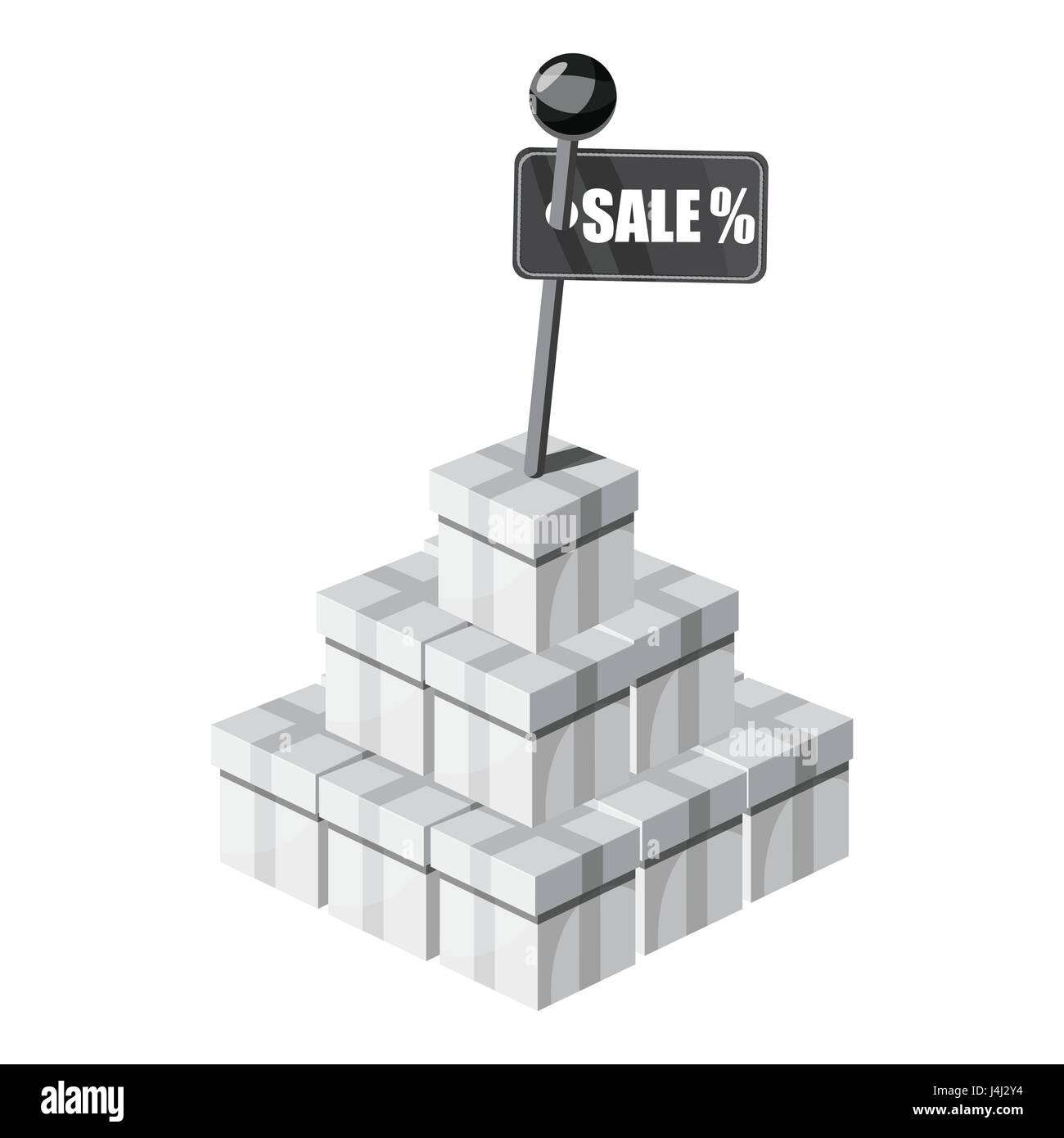Pile of boxes with sale sign icon Stock Vector Image & Art - Alamy