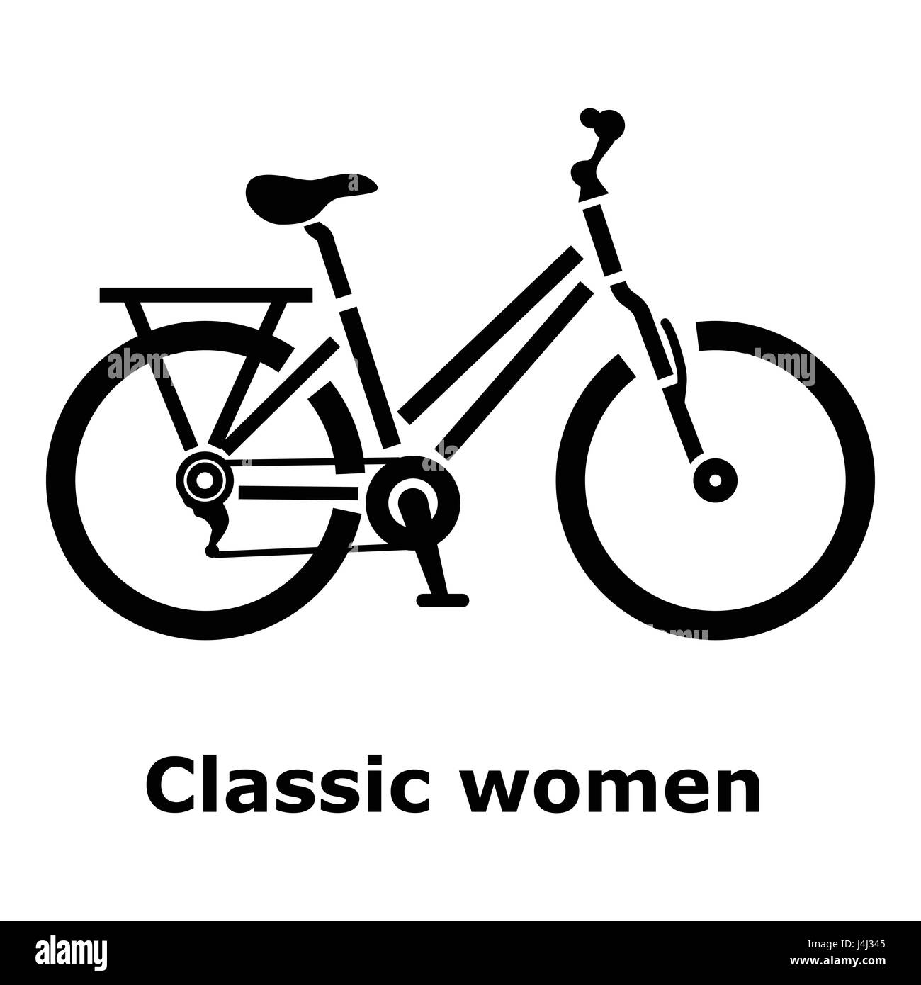 Classic women bike icon, simple style Stock Vector Image & Art - Alamy
