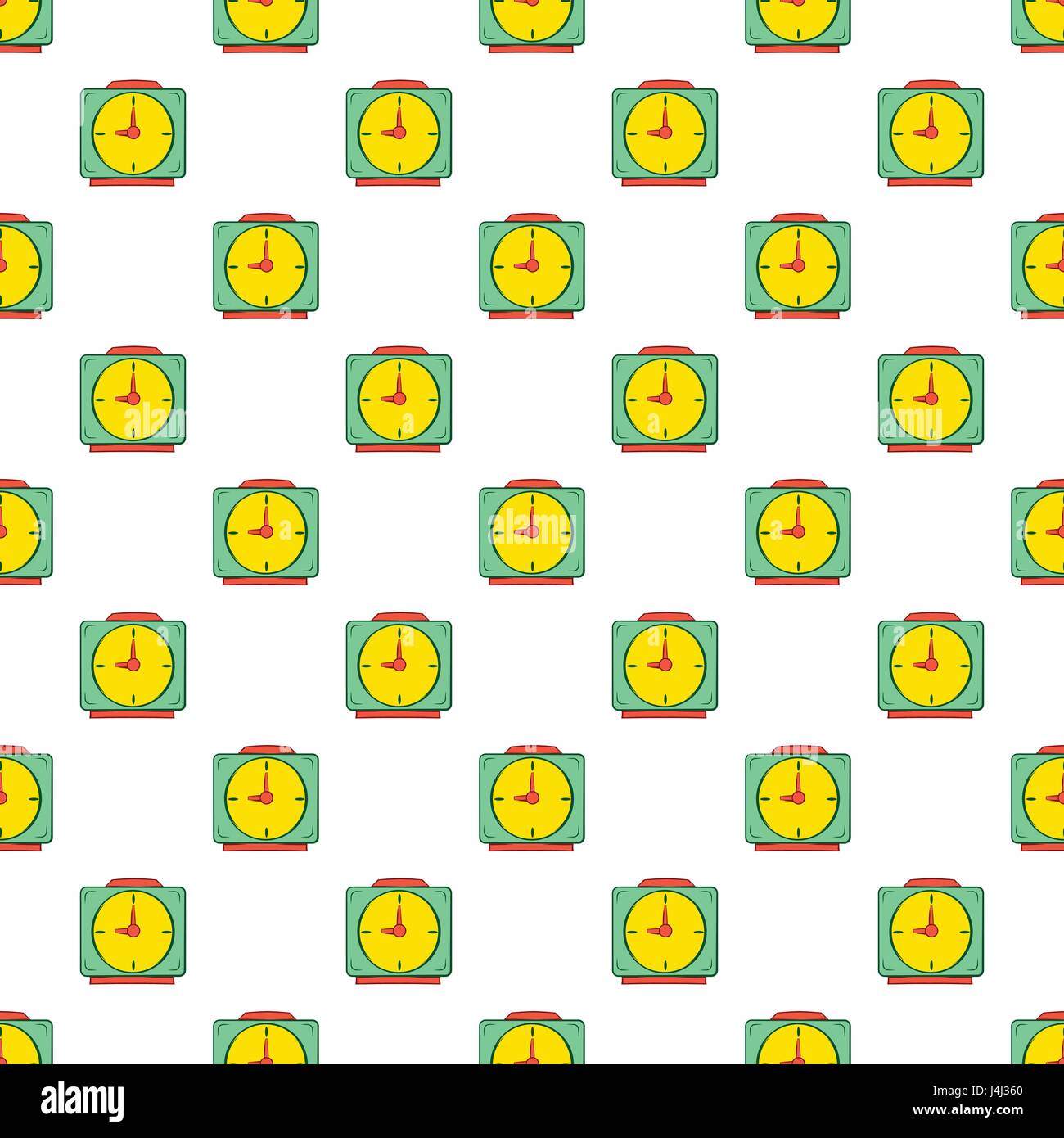 Square wall clock pattern, cartoon style Stock Vector Image & Art - Alamy