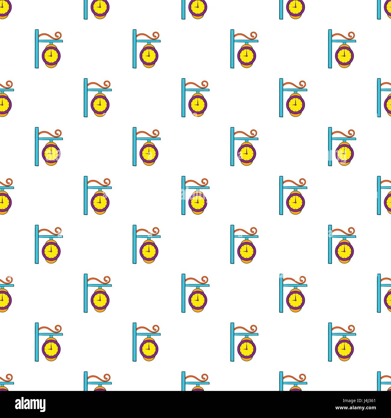 Street clock pattern cartoon hi-res stock photography and images - Alamy