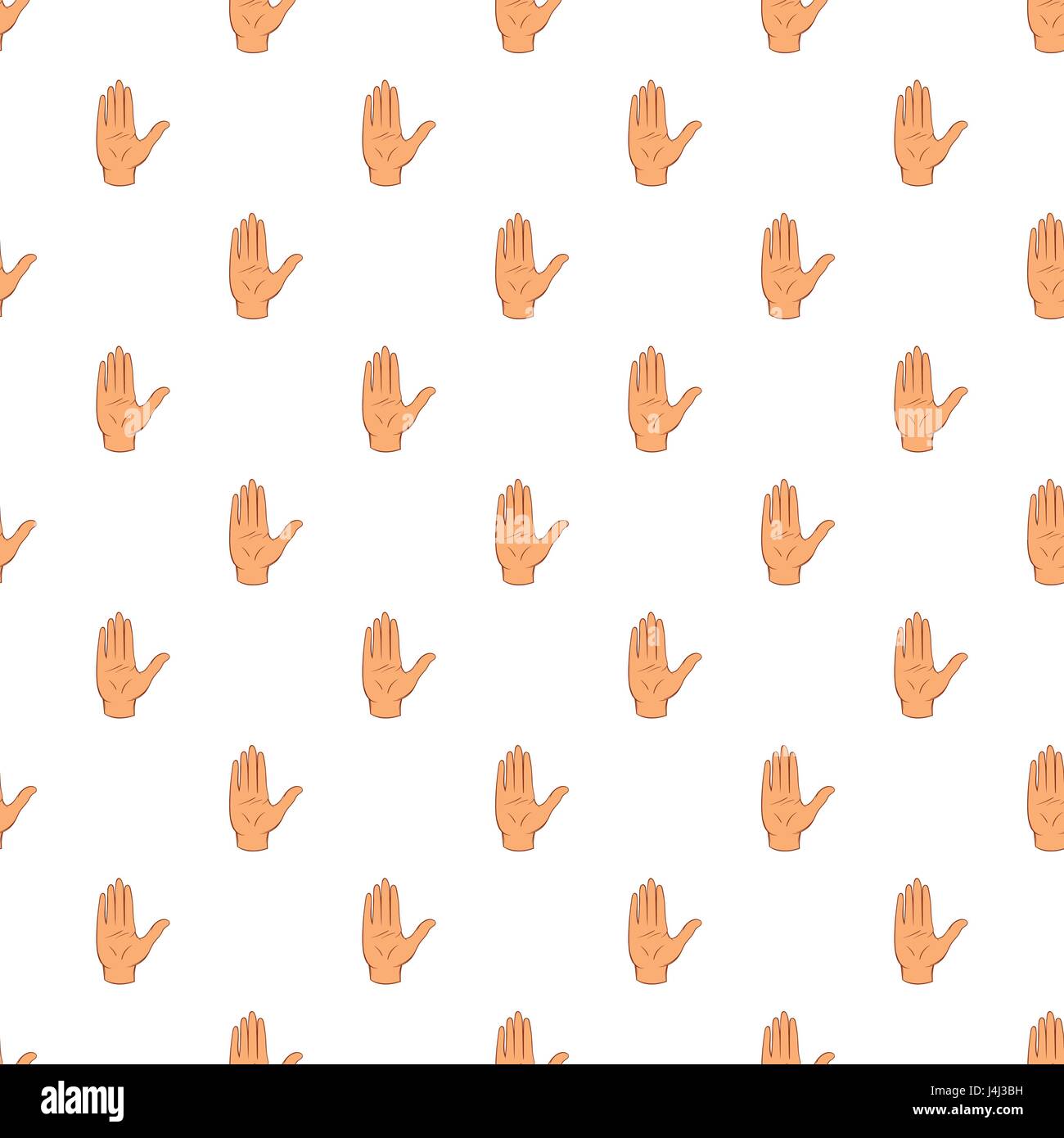 Open palm pattern, cartoon style Stock Vector Image & Art - Alamy