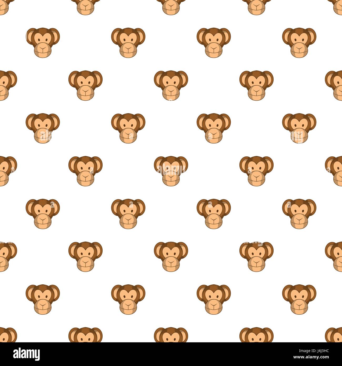 Monkey face pattern, cartoon style Stock Vector Image & Art - Alamy