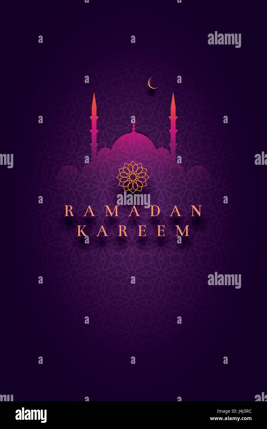 Islamic greeting card design. Ideal for Ramadan. Paper art style vector ...