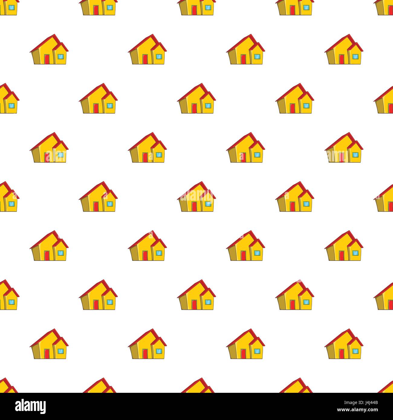 One storey house pattern, cartoon style Stock Vector Image & Art - Alamy