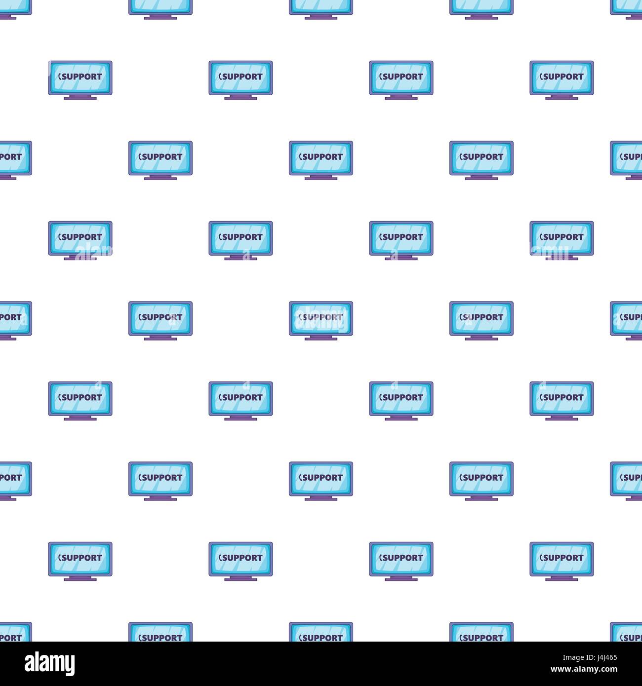 Support word on the computer monitor pattern Stock Vector Image & Art ...