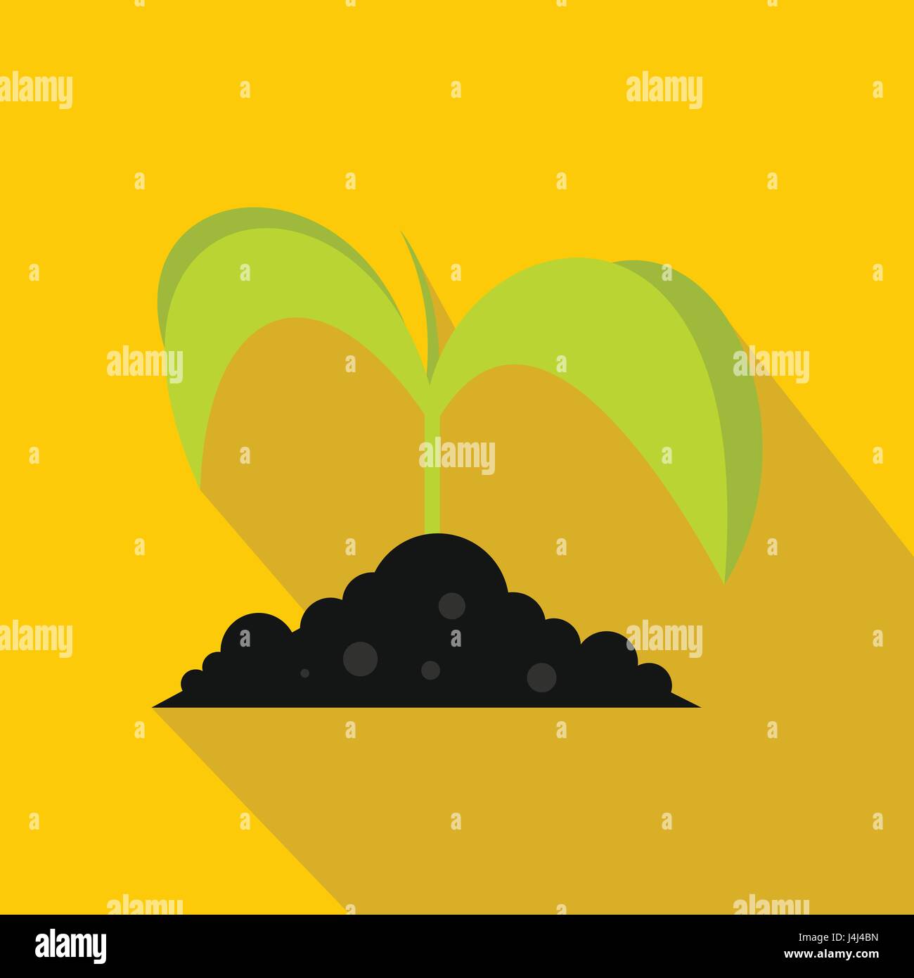 Green seedling in soil icon, flat style Stock Vector Image & Art - Alamy