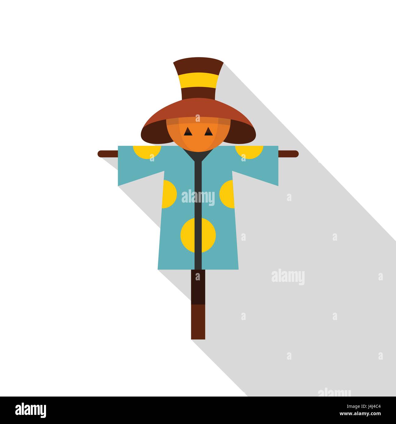 Scarecrow icon, flat style Stock Vector Image & Art - Alamy