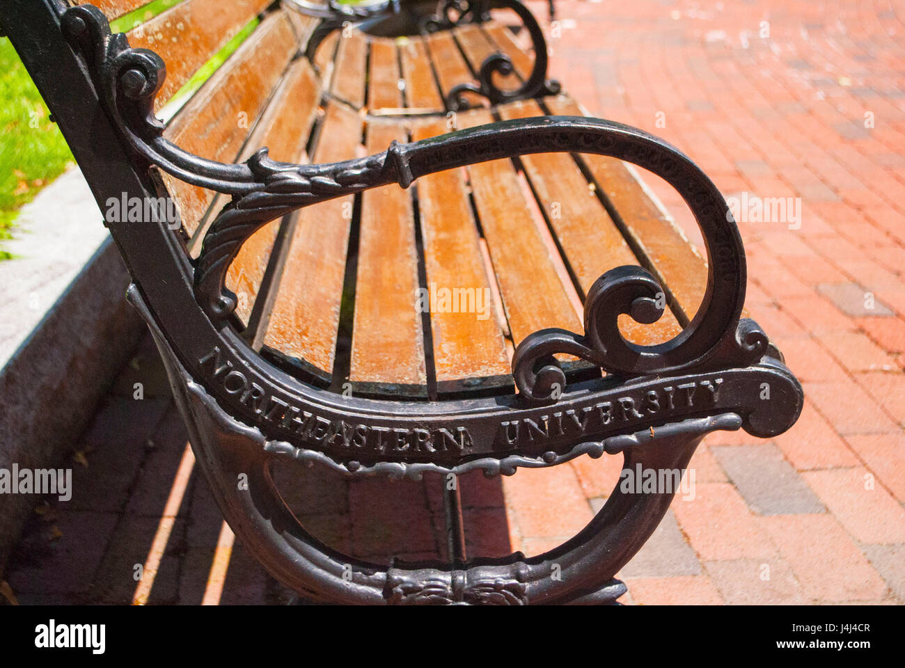 Northeastern University Park Bench Stock Photo - Alamy