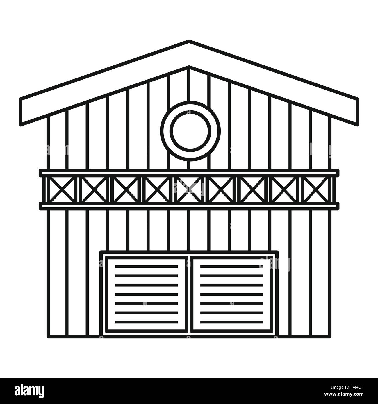 Barn for animals icon, outline style Stock Vector Image & Art - Alamy