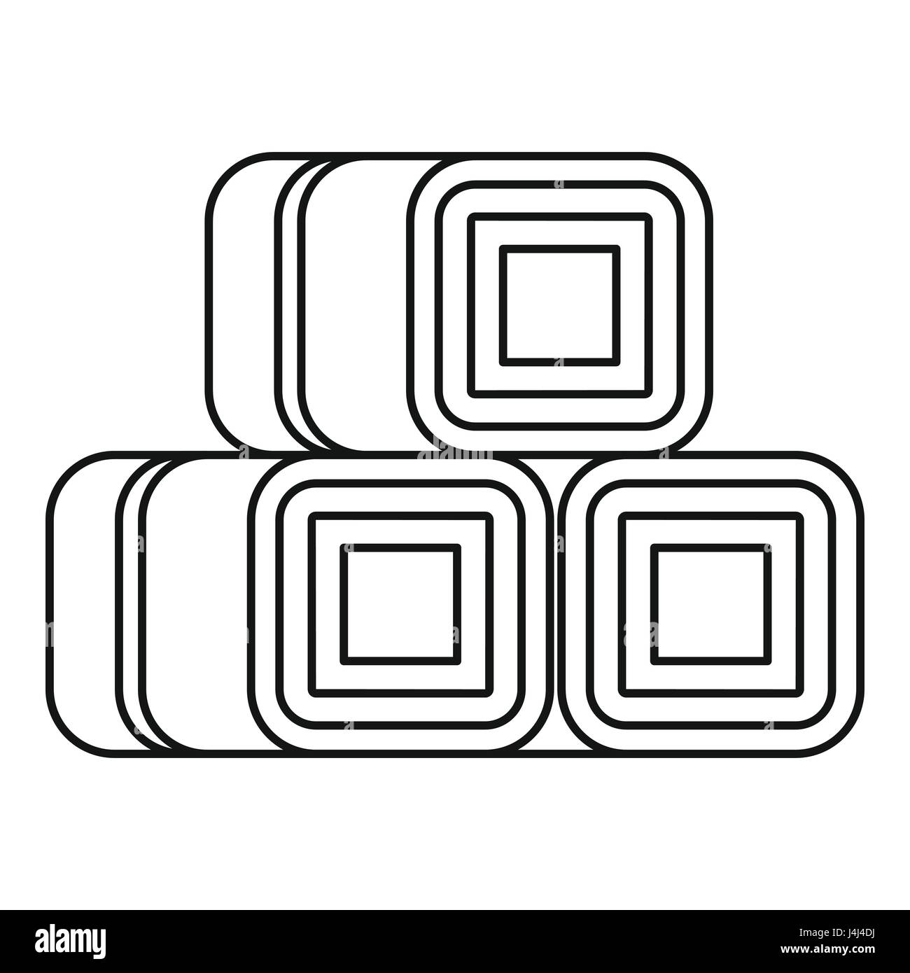 Hay bundles icon, outline style Stock Vector Image & Art - Alamy