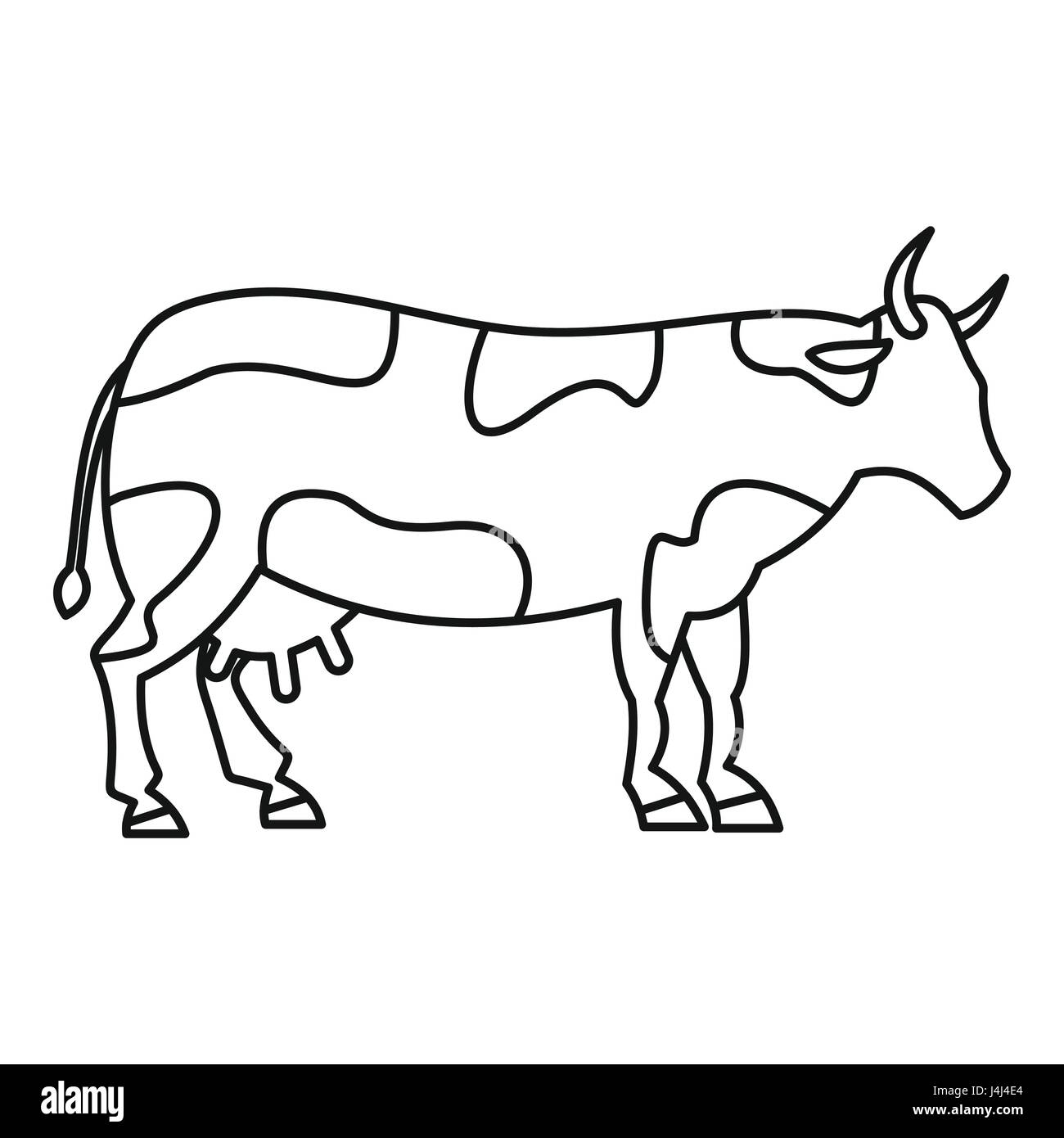Cow icon, outline style Stock Vector Image & Art - Alamy