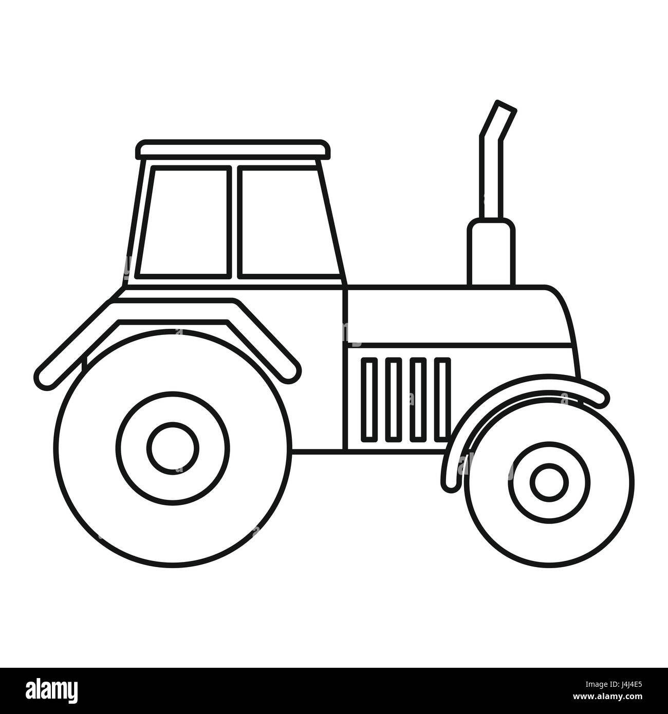 Tractor icon, outline style Stock Vector Image & Art - Alamy