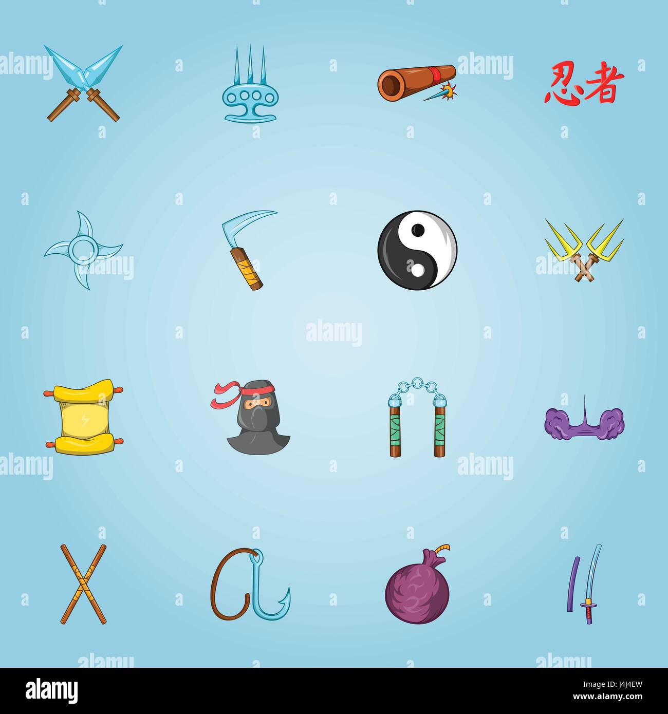 Ninja scroll vector icon cartoon hi-res stock photography and images ...