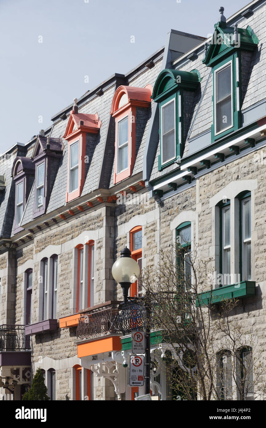 Residential architecture in the Plateau Mont-Royal neighborhood ...