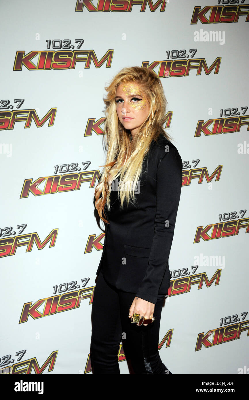Singer Kesha Rose Sebert aka Ke$ha walks the red carpet at KIIS FM's ...
