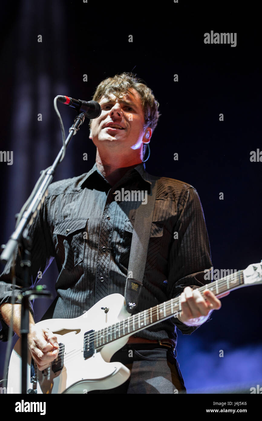 Jim Adkins, lead vocalist of Jimmy Eat World performs at the 2017 Beale ...