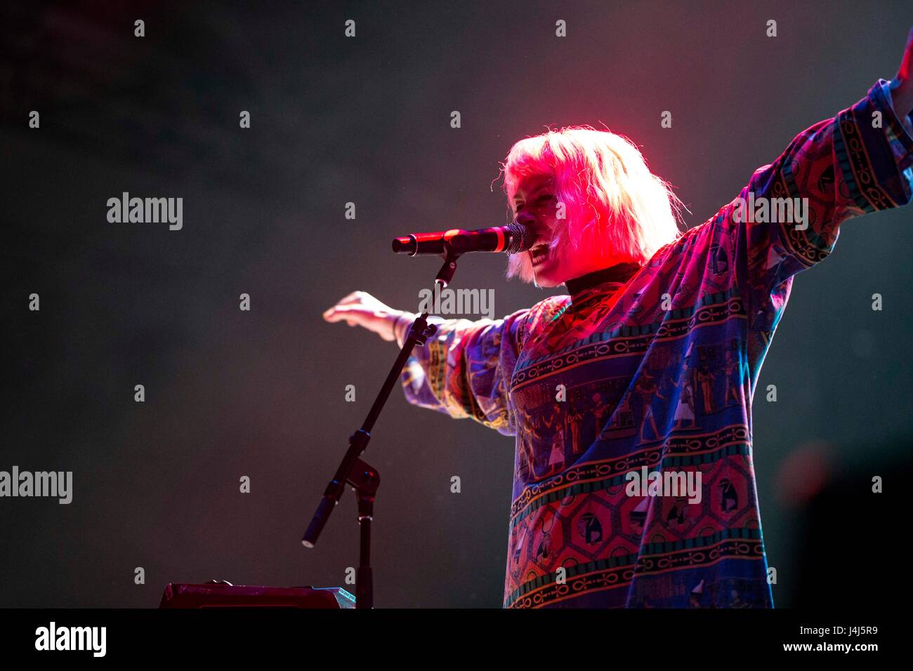 Hannah Hooper , vocalist of GROUPLOVE performs at the 2017 Beale Street ...