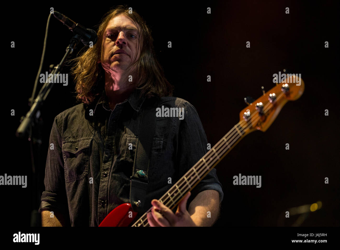 Rick Burch, bass player of Jimmy Eat World performs at the 2017 Beale ...