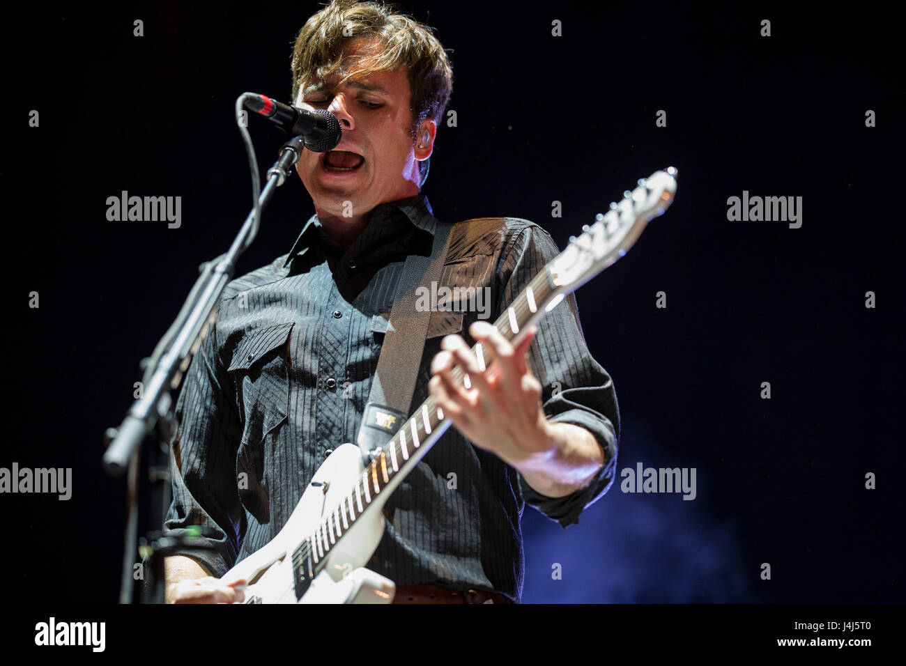 Jim Adkins, lead vocalist of Jimmy Eat World performs at the 2017 Beale ...