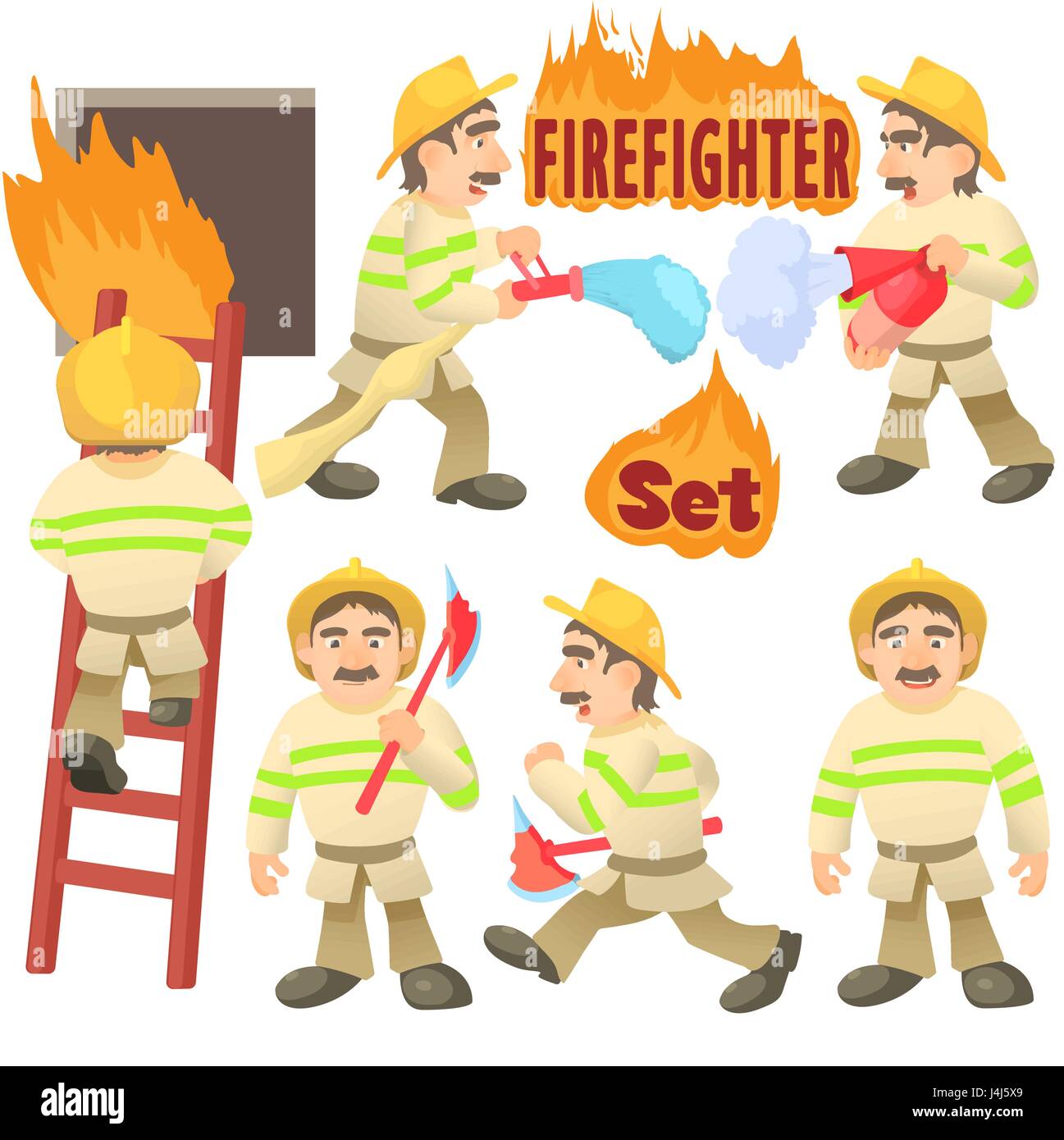 Fireman Cartoon High Resolution Stock Photography and Images - Alamy