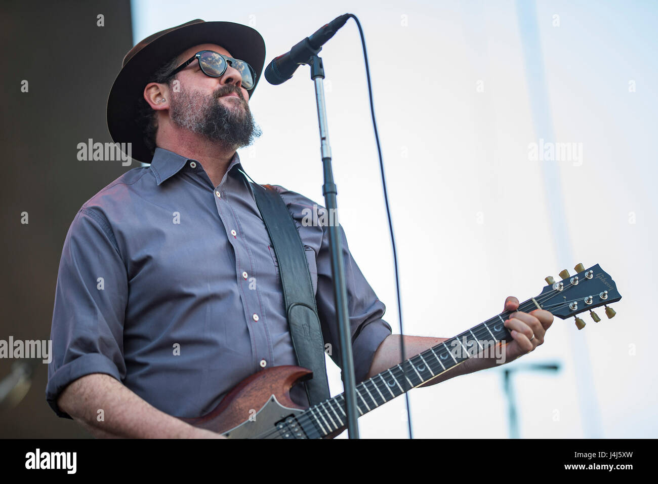 Patterson Hood, vocalist of Drive By Truckers performs at 2017 Beale ...