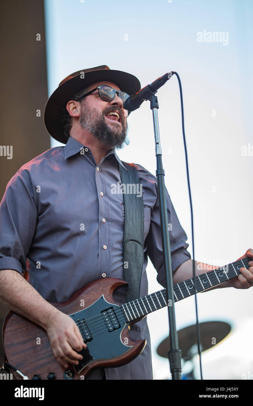 Patterson Hood, vocalist of Drive By Truckers performs at 2017 Beale ...