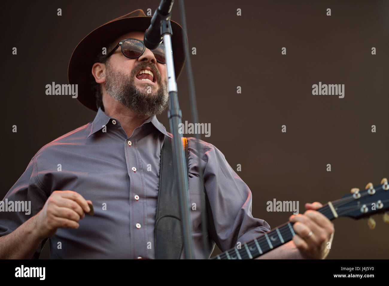 Patterson Hood, vocalist of Drive By Truckers performs at 2017 Beale ...