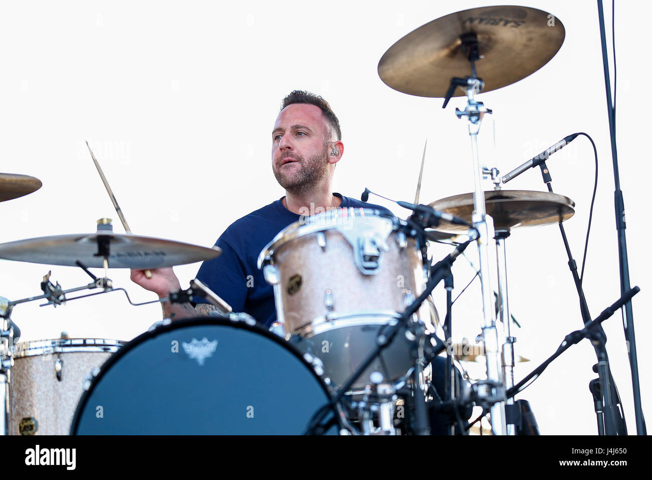 Mark O'Connell, drummer of Taking Back Sunday performs at the 2017 ...