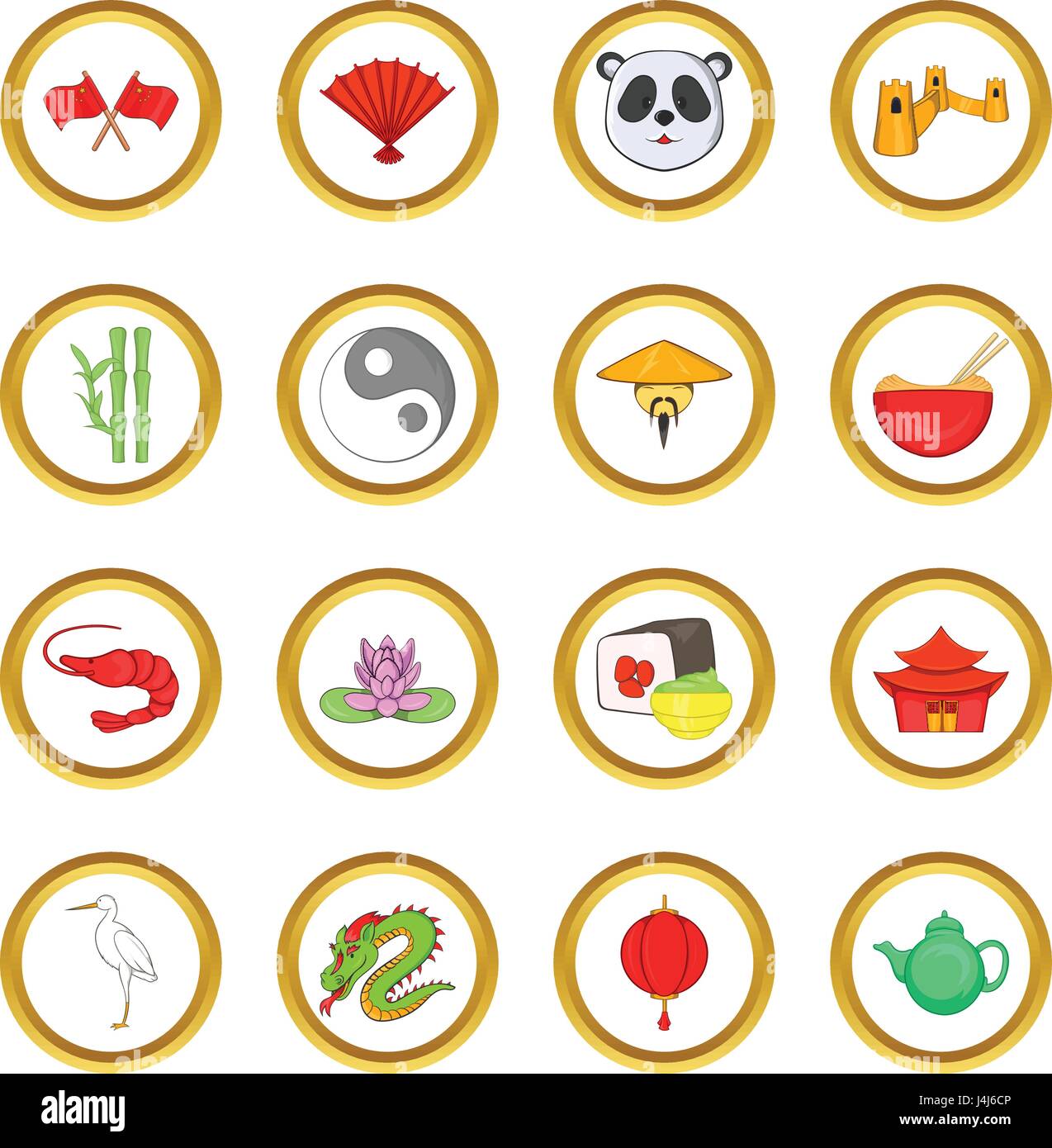 China vector set, cartoon style Stock Vector Image & Art - Alamy