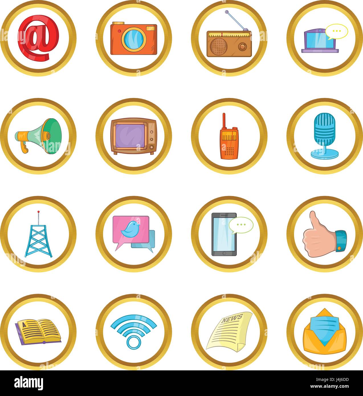 Communication vector set, cartoon style Stock Vector Image & Art - Alamy