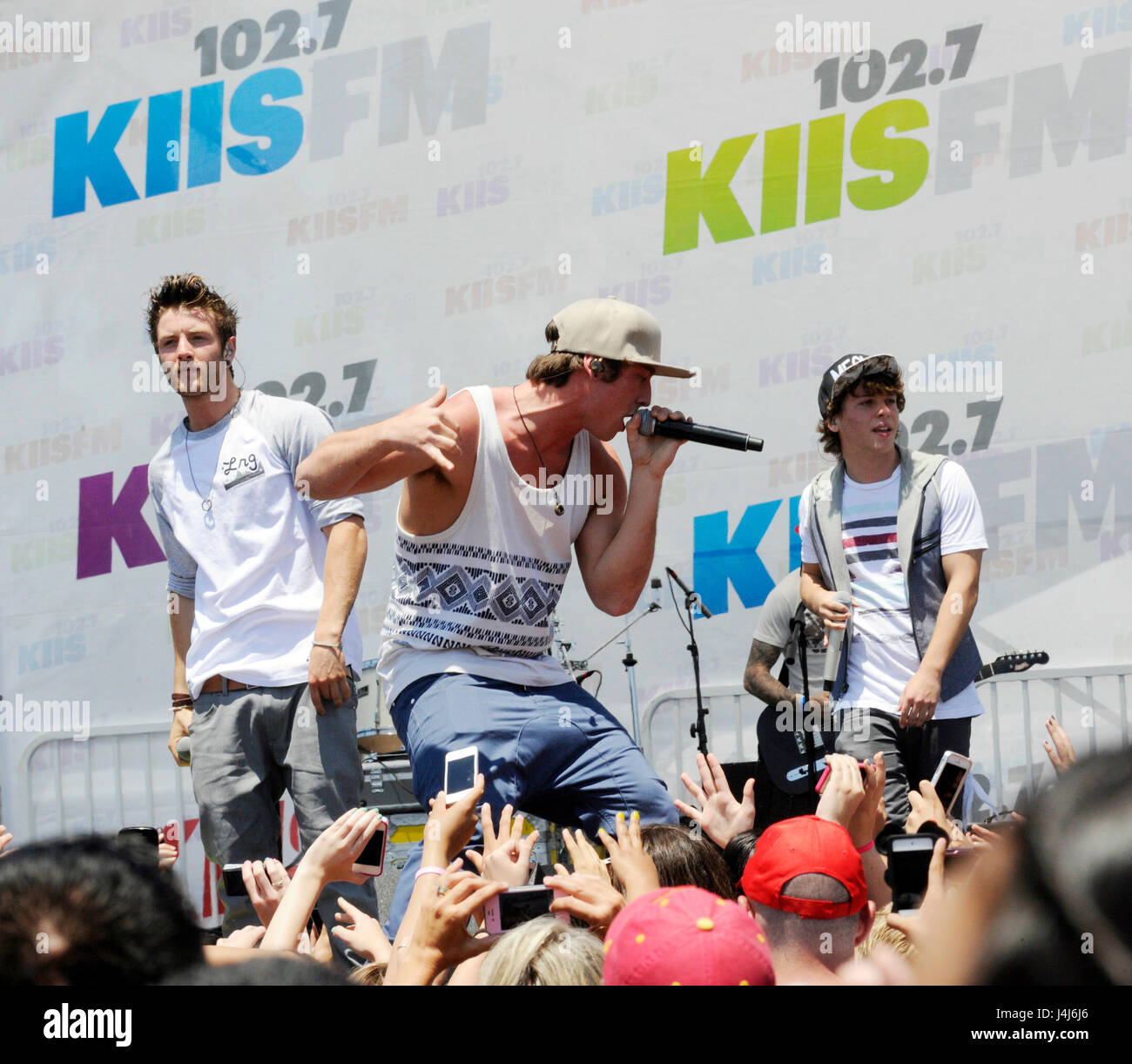 Emblem 3 performs at 102.7 KIIS FM's Wango Tango Village Stage at The ...