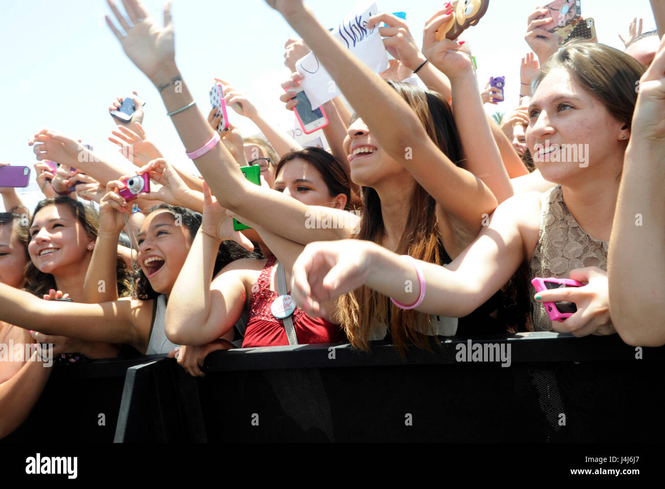 Emblem 3 crowd and fans at 102.7 KIIS FM's Wango Tango Village Stage at ...