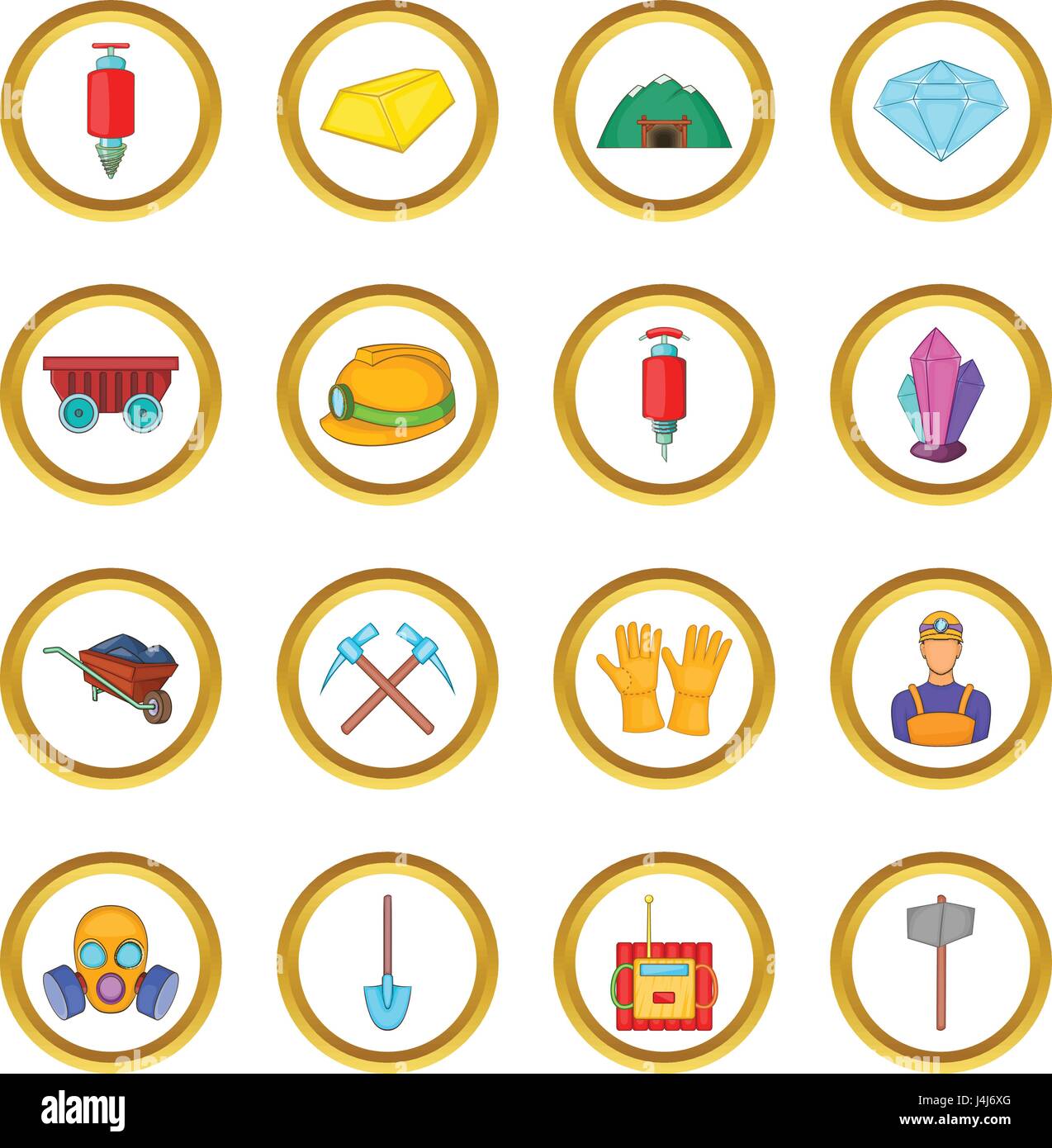 Diamond mining excavation Stock Vector Images - Alamy