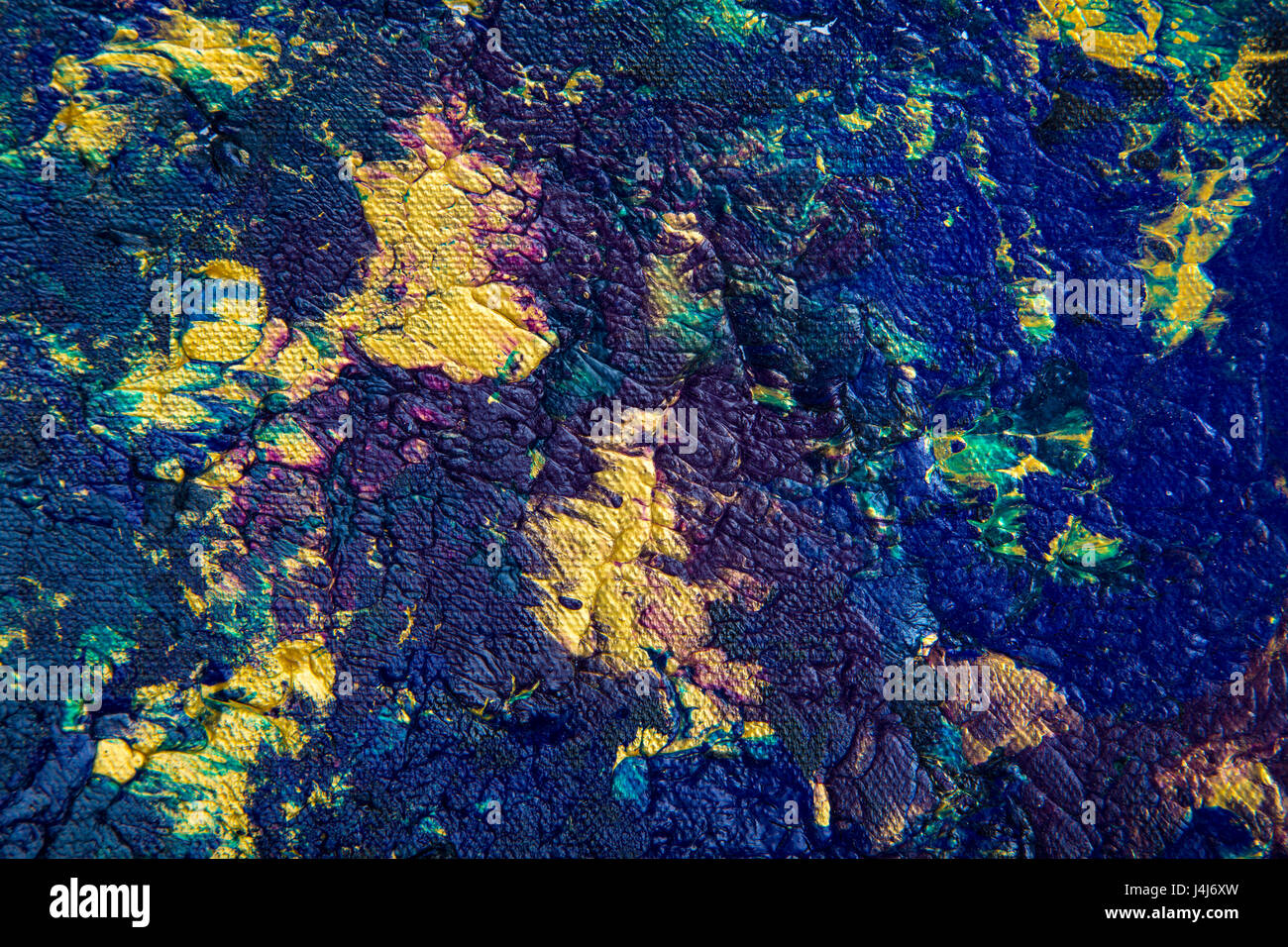 Thick layered abstract painting on canvas Stock Photo - Alamy