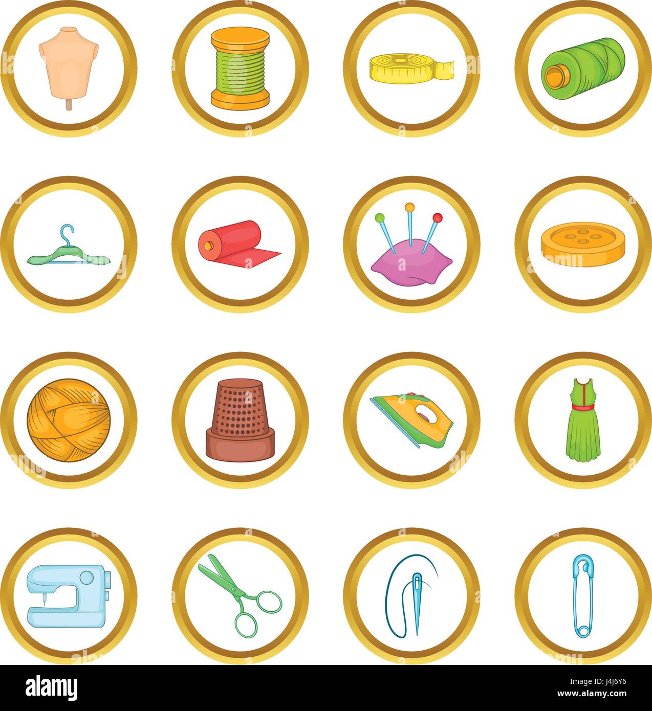 Tailoring vector set, cartoon style Stock Vector Image & Art - Alamy