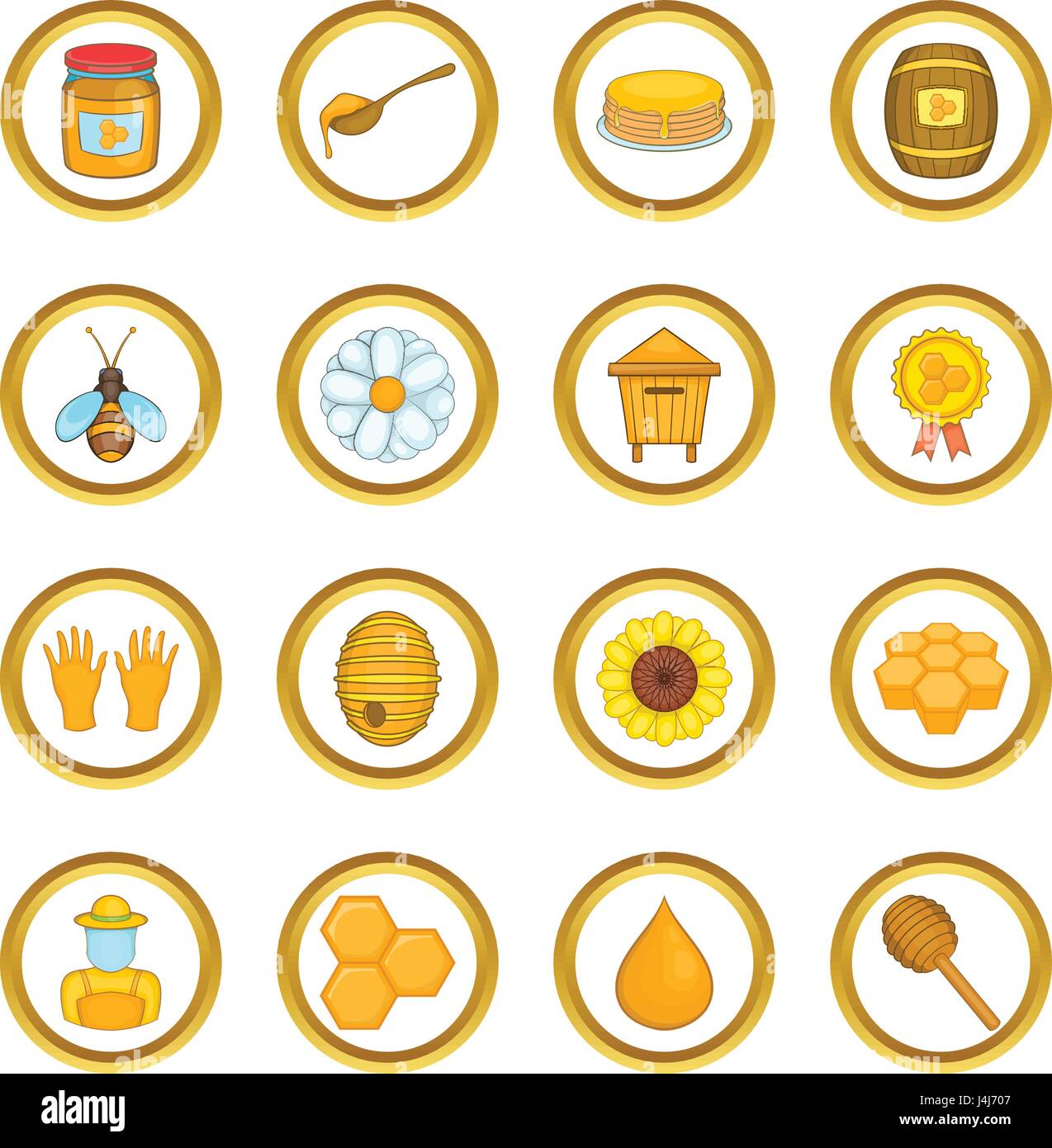 Apiary vector set, cartoon style Stock Vector Image & Art - Alamy