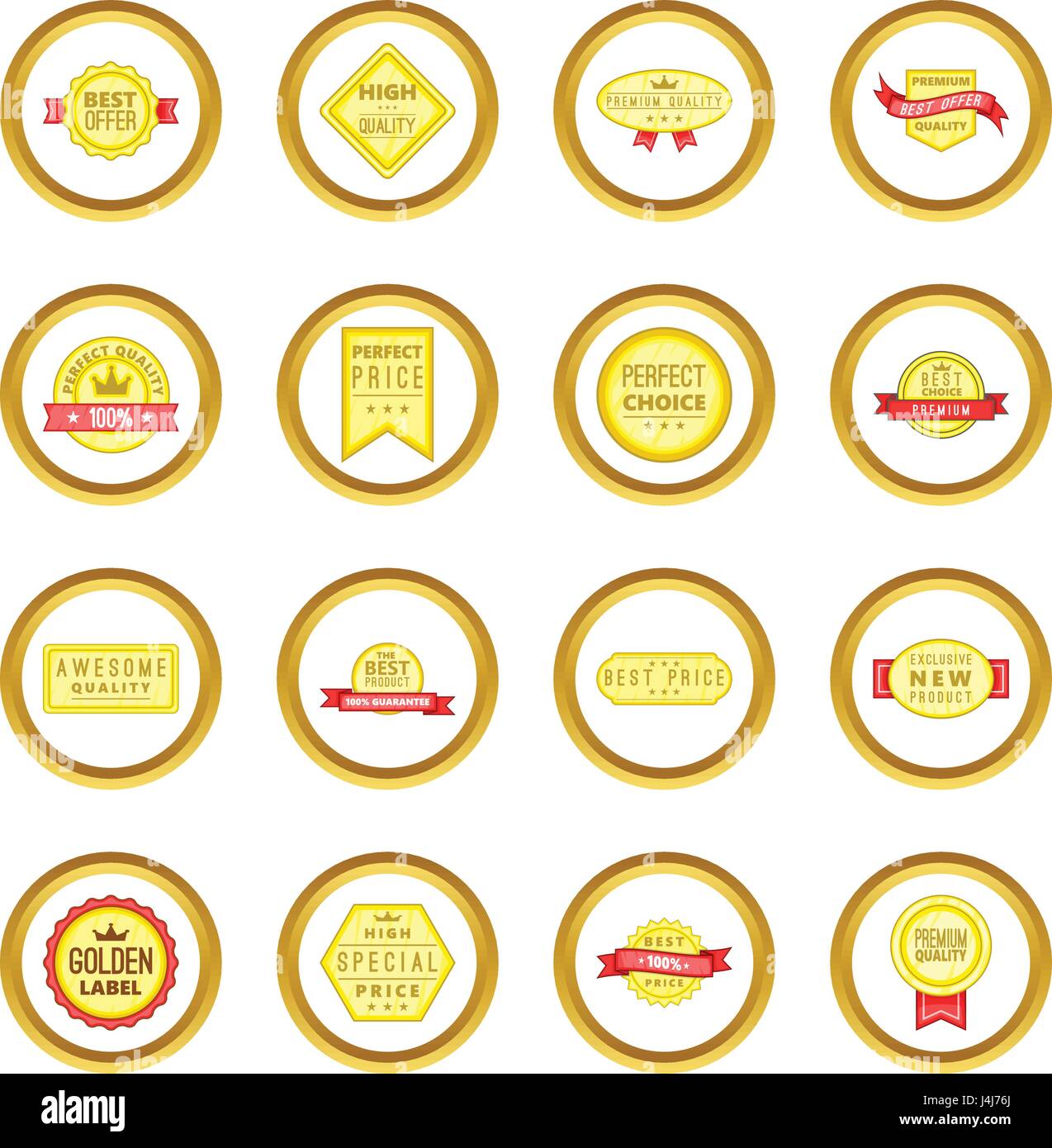 Retail label vector set, cartoon style Stock Vector Image & Art - Alamy