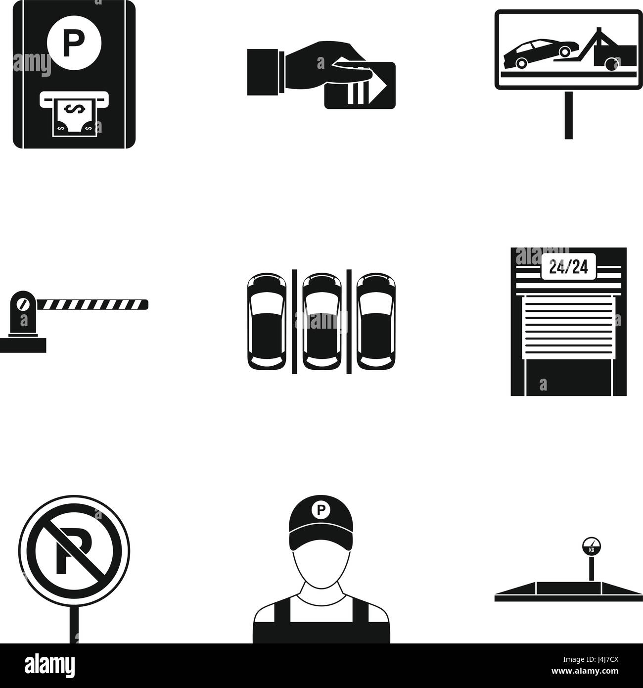 Valet parking icons set, simple style Stock Vector Image & Art - Alamy