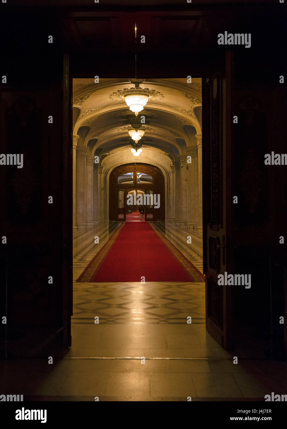 Bucharest palace of parliament interior hi-res stock photography and ...
