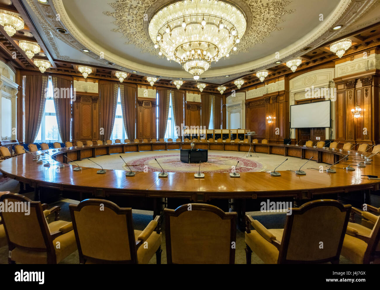 Stock Photo - Interior of the Palace of the Parliament in Bucharest ...